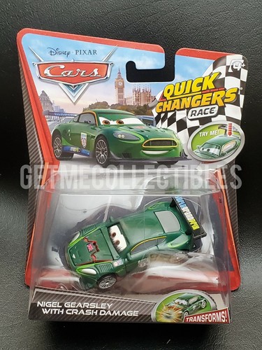 DISNEY PIXAR CARS QUICK CHANGERS RACE NIGEL GEARSLEY CRASH DAMAGE SAVE ...