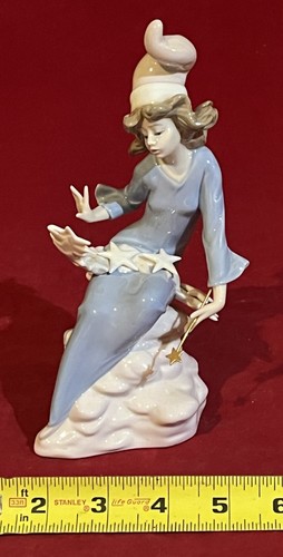 MAGICAL LLADRO 1475 " WISHING ON A STAR " LADY WIZARD w/WAND-EXCELLENT ...