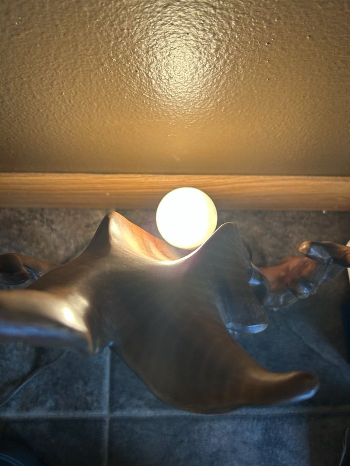 Vintage Lane & Co Van Nuys USA TV Lamp Beautiful Organic MCM Leaves ...