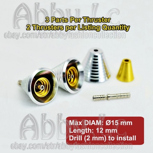 for MG 1/100 RE HiRM FULL MECHANICS 2PC Metal Thruster Gold Y6 Φ15mm ...