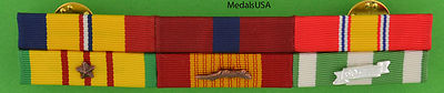 Marine Corps Combat Action, Good Conduct - Vietnam War Mounted 6 Ribbon ...
