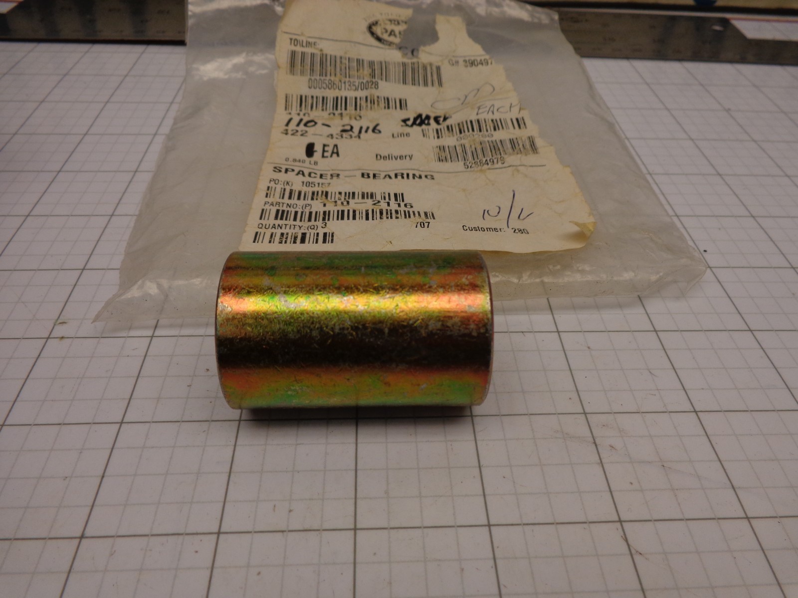 Toro OEM NOS 110-2116 Spindle Bearing Spacer 30696 30698 Exmark | eBay