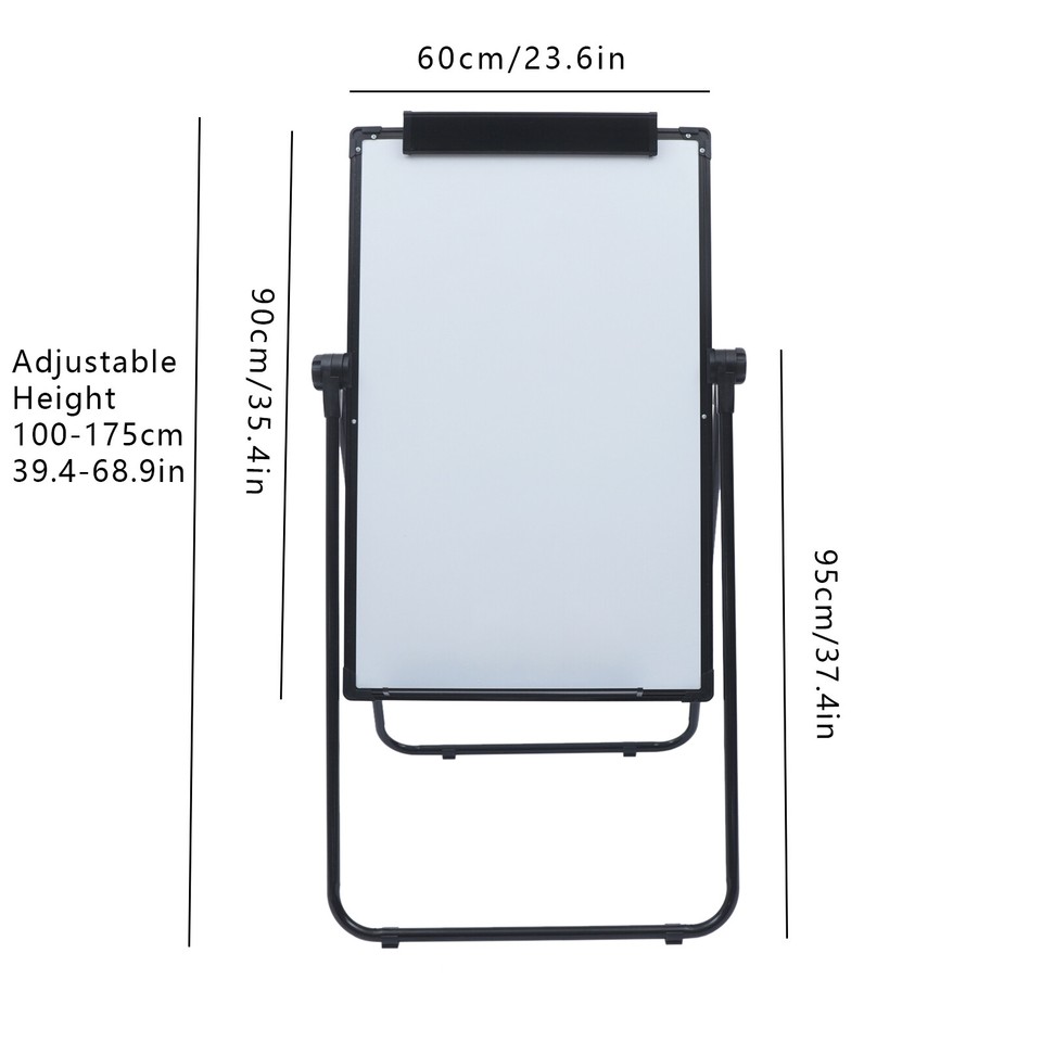 Flip Magnetic Whiteboard Double-sided Whiteboard 24x35 inch w/ Marker ...
