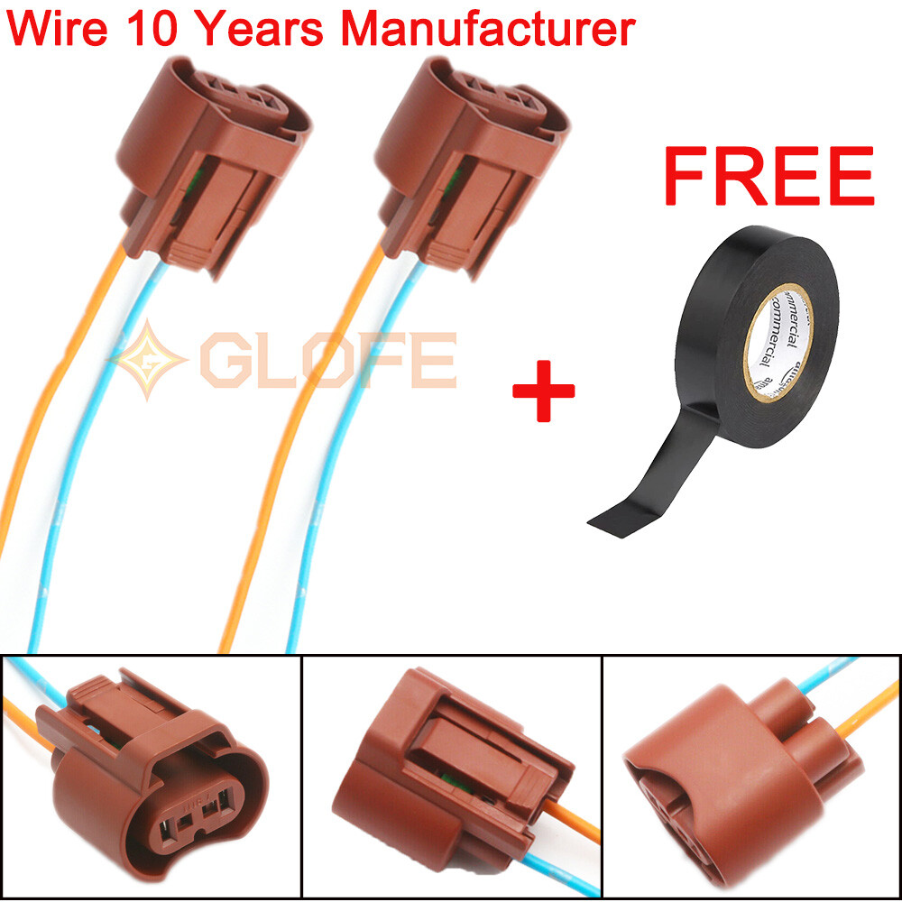 Wire Pigtail Female U 9012 HIR2 Head Light Two Harness Bulb Plug ...