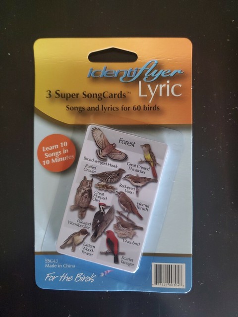 IdentiFlyer Lyric 3 Super Songcard Set 60 Bird Songs and Lyrics SSC43 ...