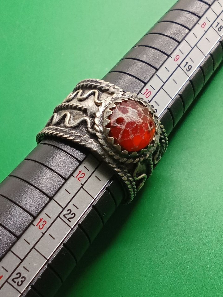 Extremly ancient bronze roman ring Red stone old amazing rare type | eBay