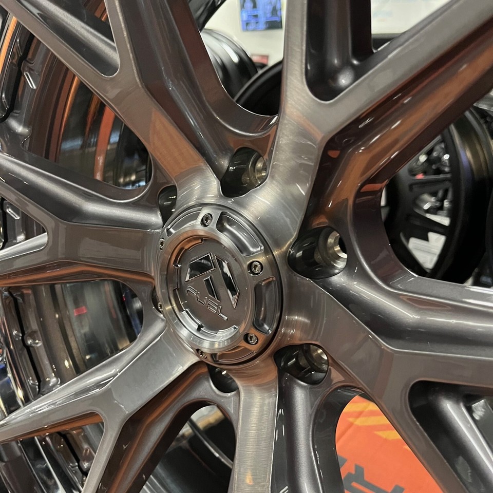 (4) New Fuel FC402 Catalyst 22" Gloss Brushed 22x10 6x5.5 Wheels Rims ...