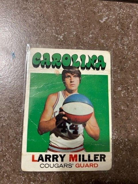 Larry Miller 1971 Topps Basketball Card #208 Carolina Cougars Vintage ...