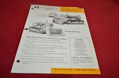 International Harvester TD-15 Crawler Loader Dealers Brochure AMIL12 ...