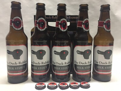 Five Duck-Rabbit Milk Stout Farmsville, NC Bottles 5 Caps & Carrier | eBay