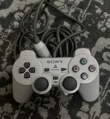 Official Sony PlayStation 1 PS1 Dual Shock Analog Gray OEM Controller ...
