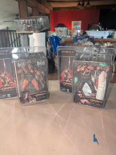 NECA Conan The Barbarian Figure Pit Fighter With 2 Battle Axes And ...