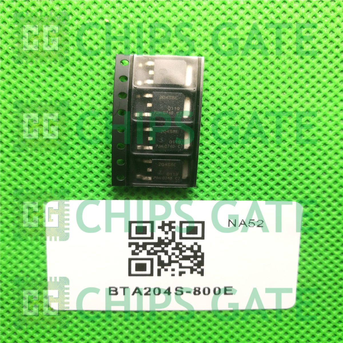 4PCS BTA204S-800E,118 TRIAC 4A 800V 10MA SOT428 BTA204S-800E 204 BTA204 ...