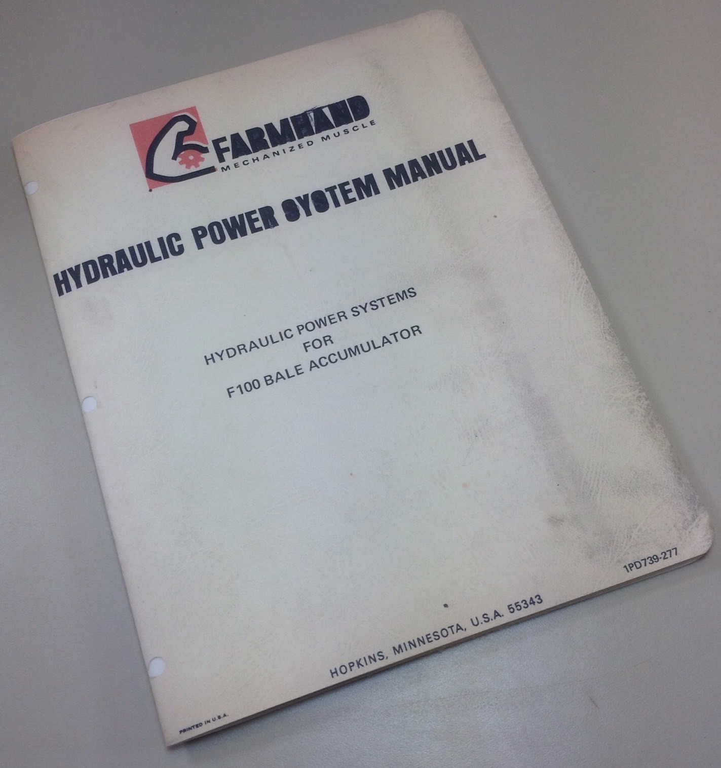 Farmhand Hydraulic Power System Manual For F100 Bale Accumulator ...