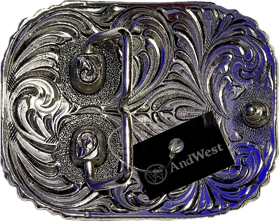 AndWest Western Style Belt Buckle Native American Design Silver Gold ...