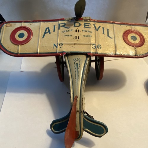 Ferdinand Strauss Air Devil Vintage Tin Toy Airplane | eBay