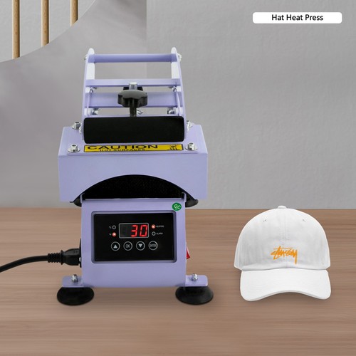 Heat Press Machine Cap Hat Heat Transfer 2 Heating Pads Printing ...