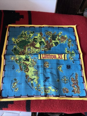 Ultima VI Game CLOTH MAP ONLY | eBay