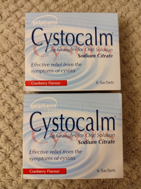 2pc Galpharm Cystitis Burning Pain Relief Cystocalm 12 Sachets 4g ...