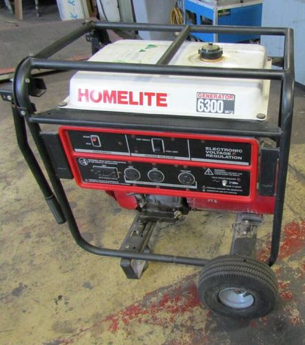 😎 HOMELITE 6300 WATT PORTABLE GENERATOR 120/240 VAC 1 PHASE 3600 RPM ...