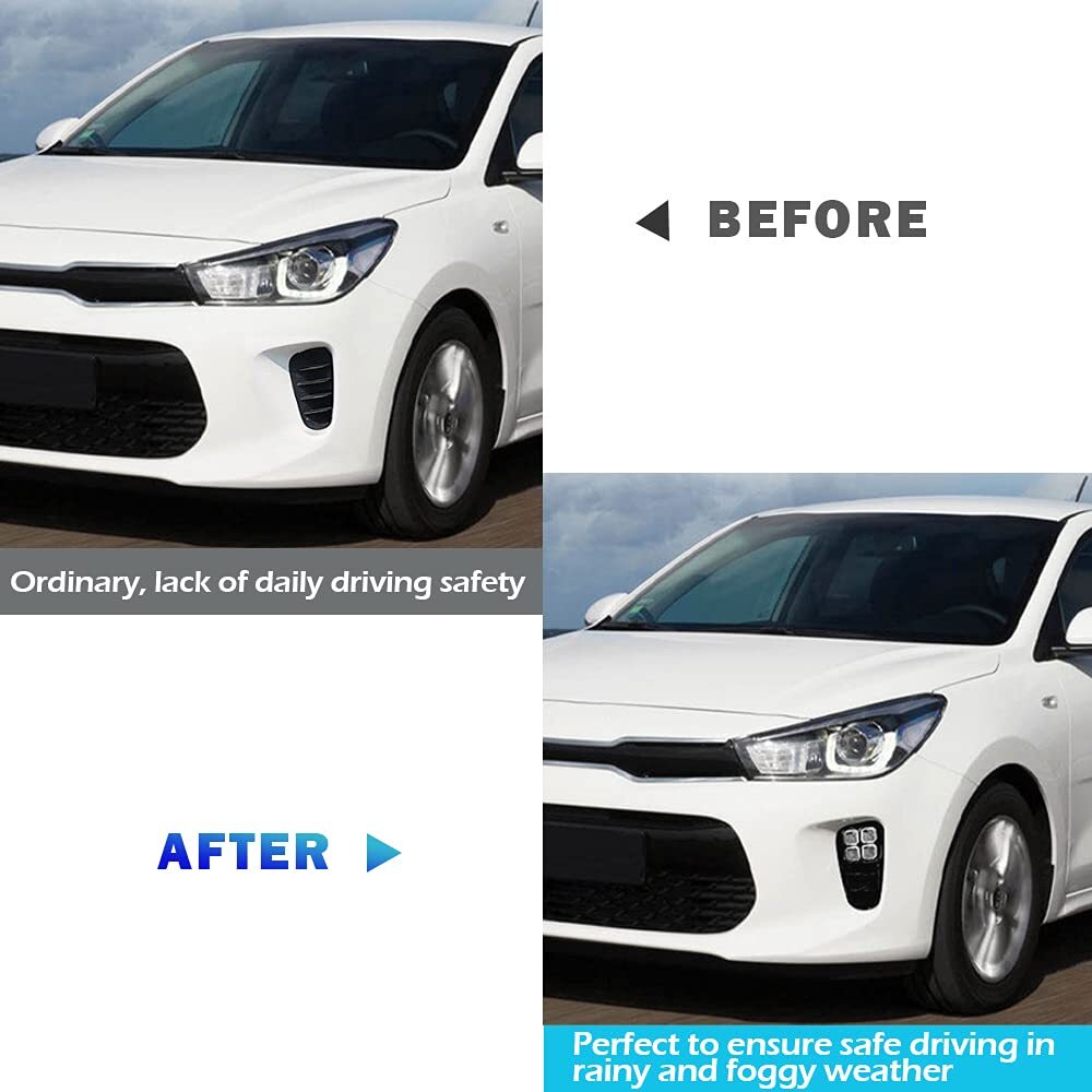 For KIA Rio 2018 2019 2020 LED DRL Daytime Running Light Front Fog ...