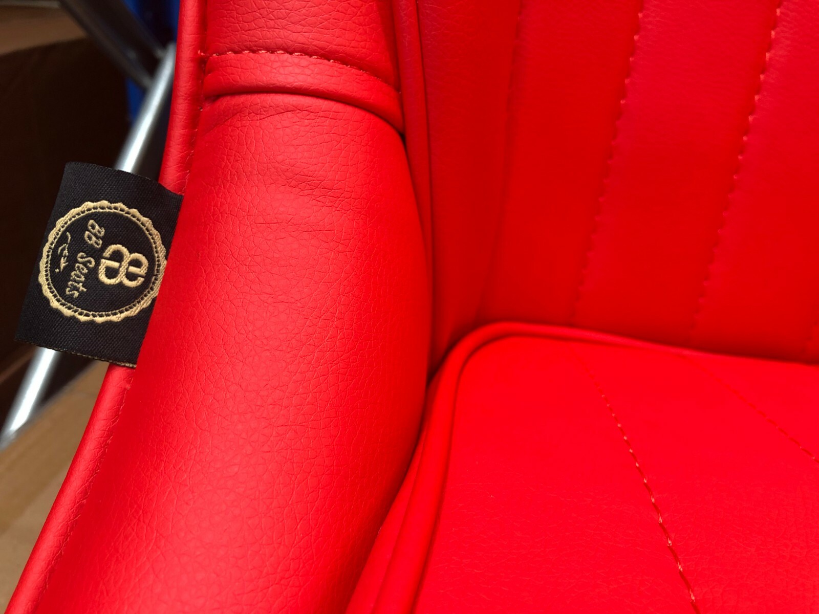 Pair RED BB Vintage Classic Retro Car Bucket Seats Bomber Style Rounded ...