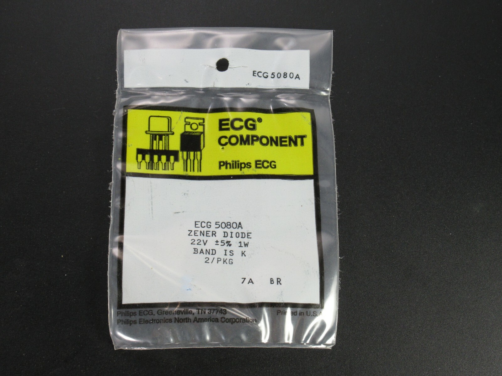 ECG 5080A Zener diode 22V (NTE) (L CB) for sale online | eBay