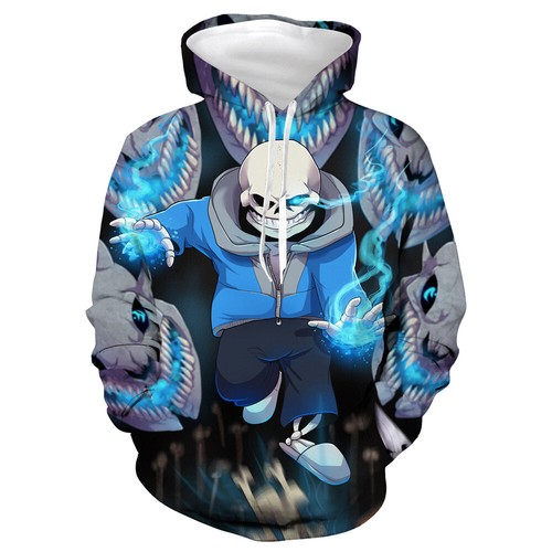 GAME Undertale Sans 3D Hoodie Casual Sweatshirt Pullover Hoody Coat S ...