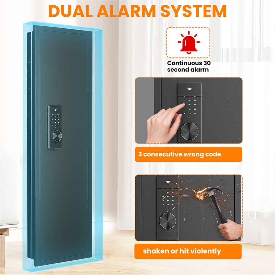 53.15" Tall Wall Safe, Hidden Safe Between the Studs for Rifles and ...