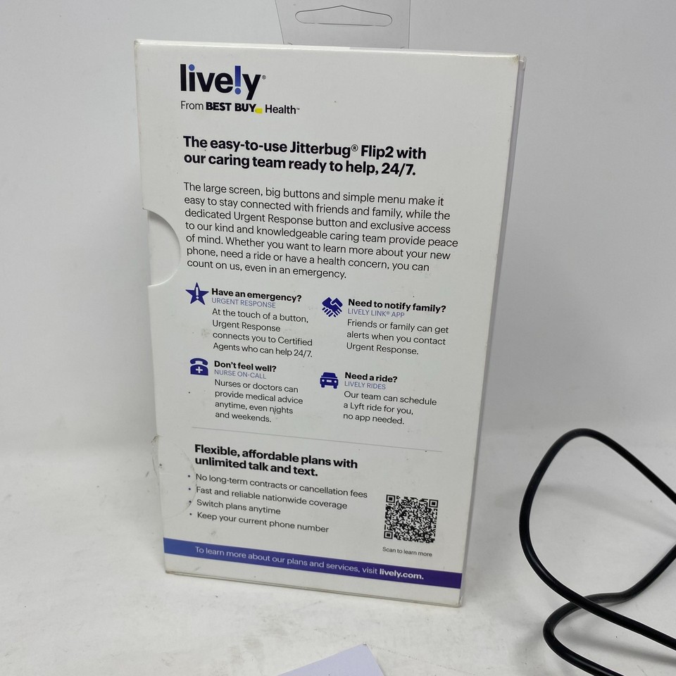 Jitterbug- Lively Flip 2 Phone, Red | eBay