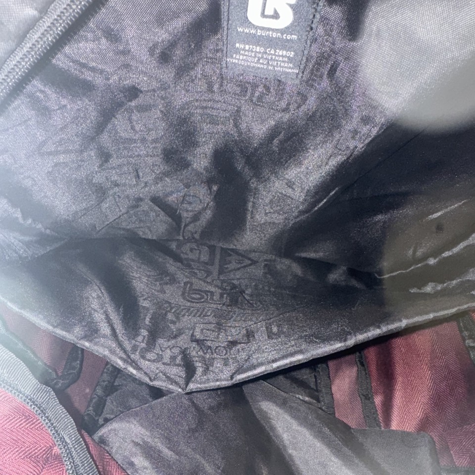 Burton Metalhead Snowboards Backpack Bag Maroon Outdoors Hiking School ...