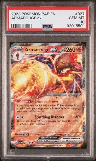 2023 Pokemon Paradox Rift Armarouge EX #27/182 PSA 10 - Low Pop - Free ...