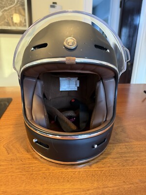 Full Face Motorcycle Helmet Torc Newport T1 Matte Flat Black DOT Medium ...