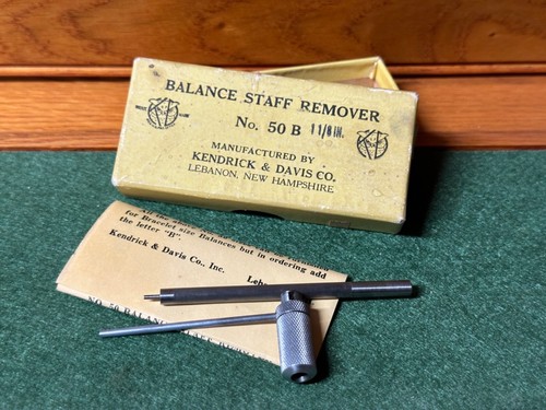 K&D Kendrick Davis Watchmaker Balance Staff Remover w Rare 50B Stake ...