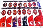NFL Team Logo Ultra Decal Bumper Stickers plus Number 1 Fan Finger ...