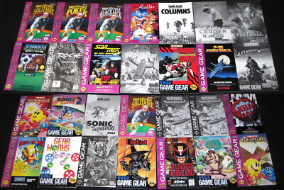 Authentic Sega Game Gear Manuals Booklets - Very Good - You Pick Choose ...