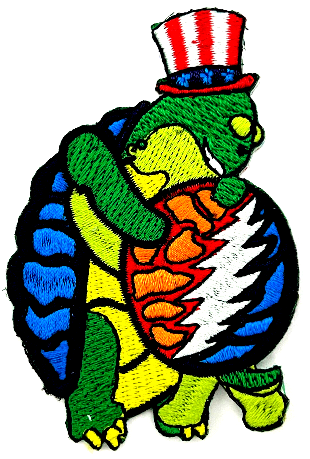 Grateful Dead Uncle Sam Turtle Embroidered Rock Iron on Patch Applique ...