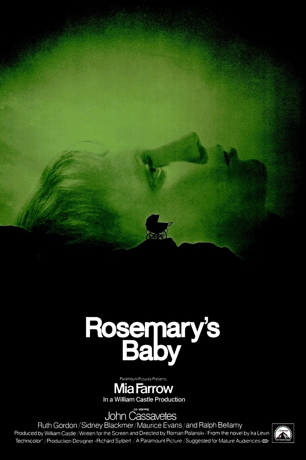 1968 Rosemarys Baby Movie Poster 11X17 Mia Farrow Guy Minnie Roman ...