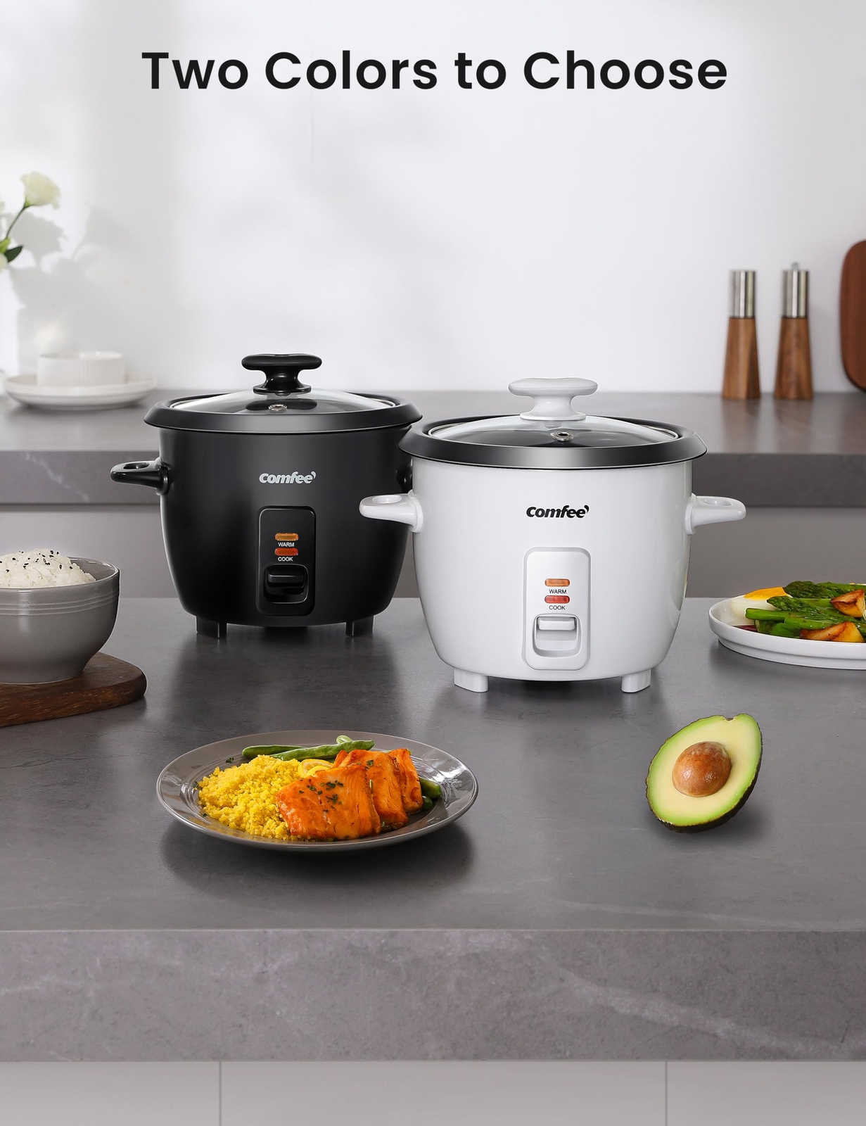 COMFEE' Rice Cooker 6-Cup Cooked/3-Cup Uncooked Removable Non-Stick ...