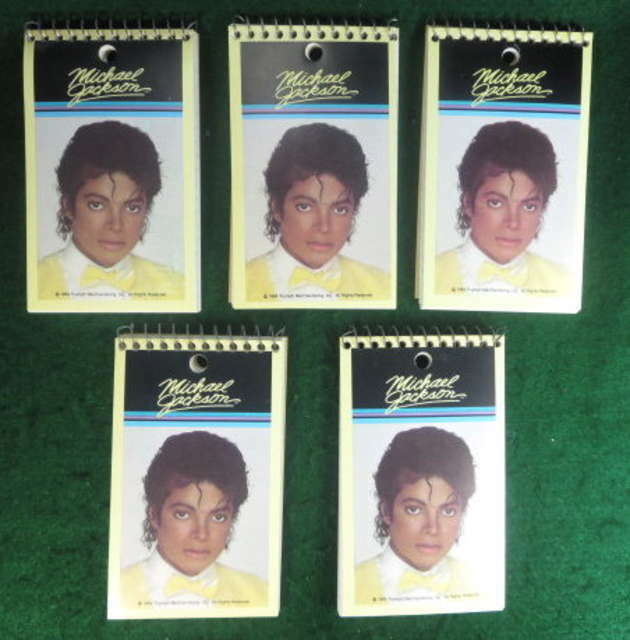 MICHAEL JACKSON PHOTO VINTAGE 1984 SMALL SPIRAL MEMO PADS NOTEBOOKS LOT ...