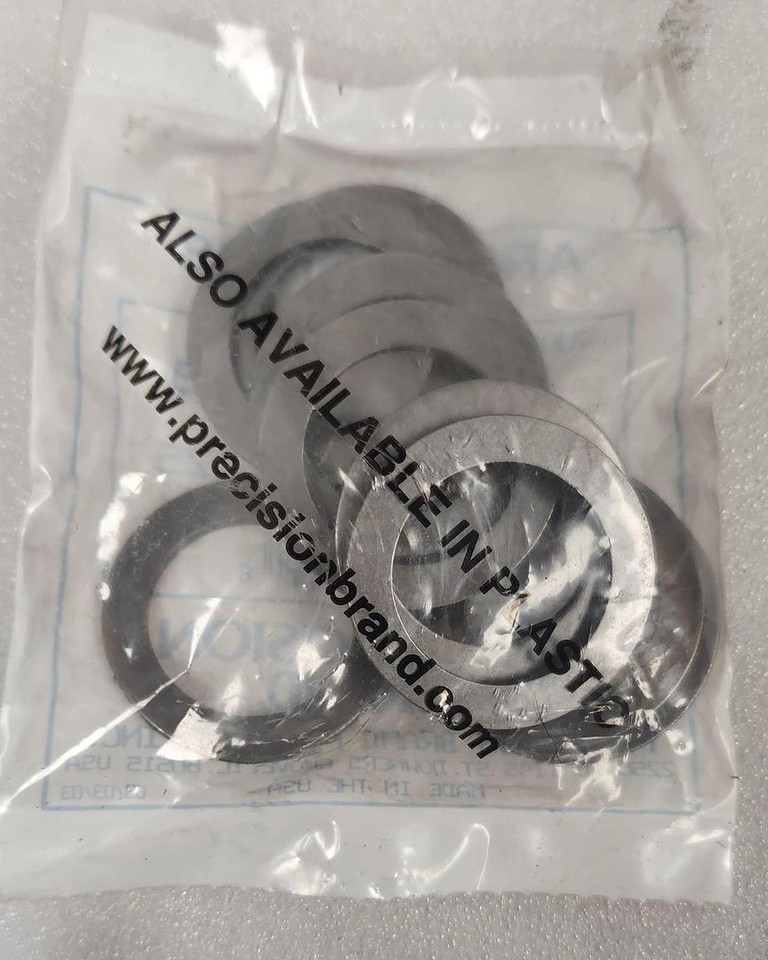Precision Brand 25239 Arbor Shims 1-1/8" x 1-5/8" x .125" - Pack of (10 ...