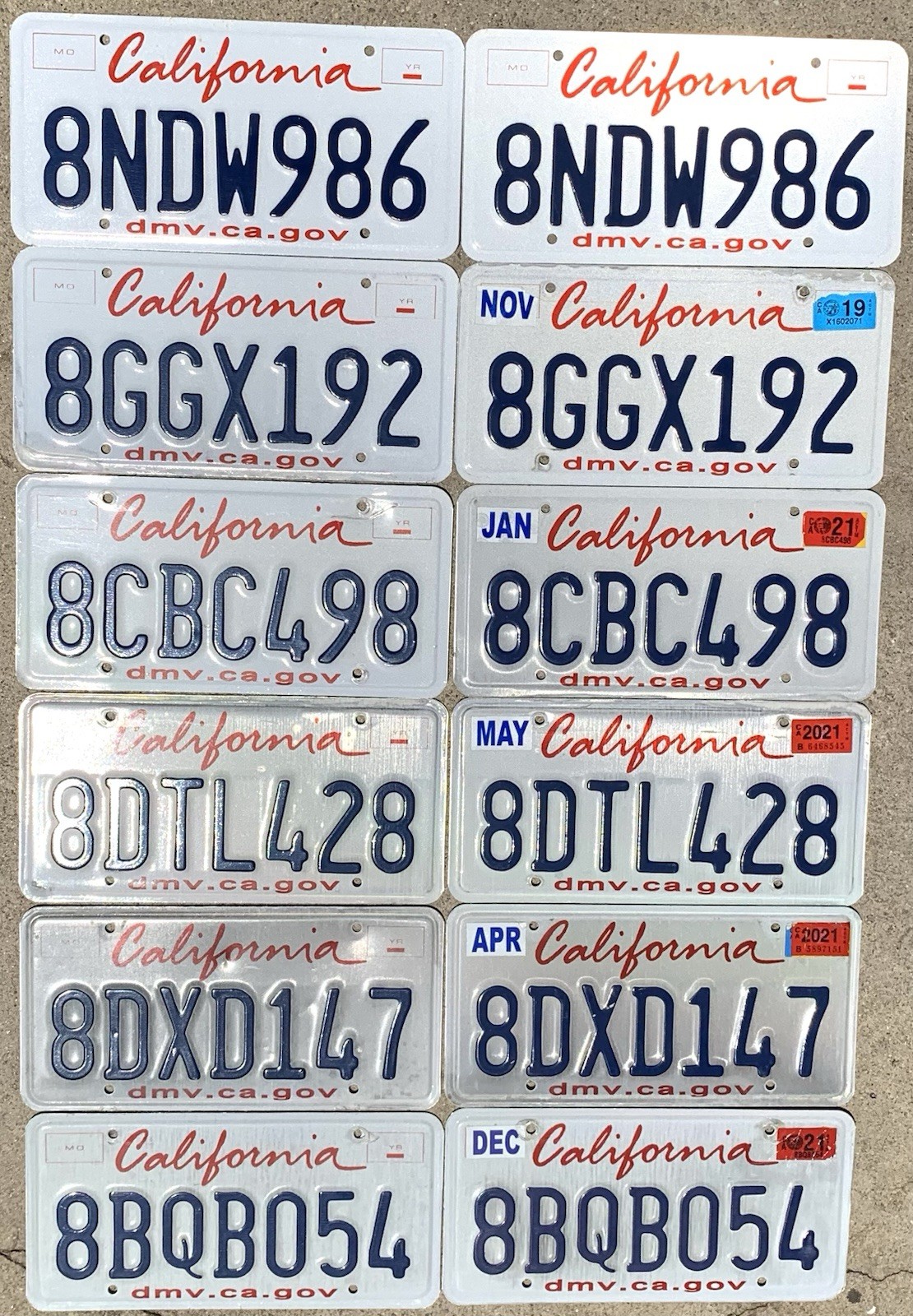 Lot Of 12 California Lipstick License Plates | eBay