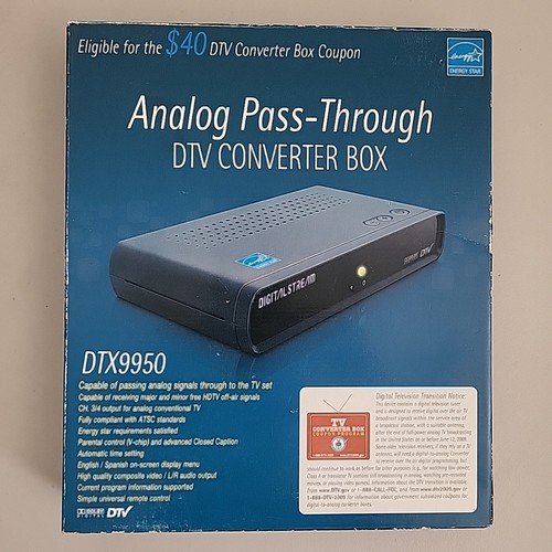 Digital Stream DTX9950 Analog Pass Through DTV Converter Box W/Remote | eBay