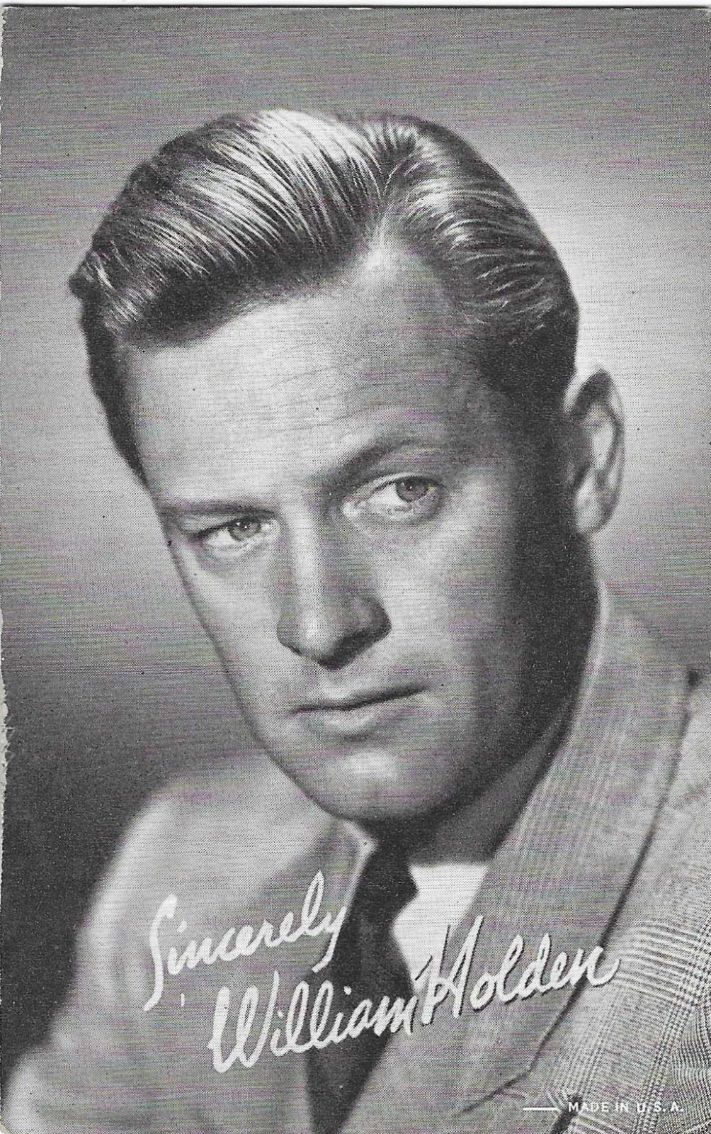 EXHIBIT CO. ARCADE ACTOR CARD 1940's WILLIAM HOLDEN!! POPULAR CARD!! | eBay