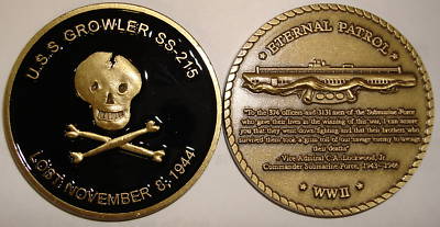 USS Growler SS 215 Submarine Challenge Coin DBF USN Sub | eBay