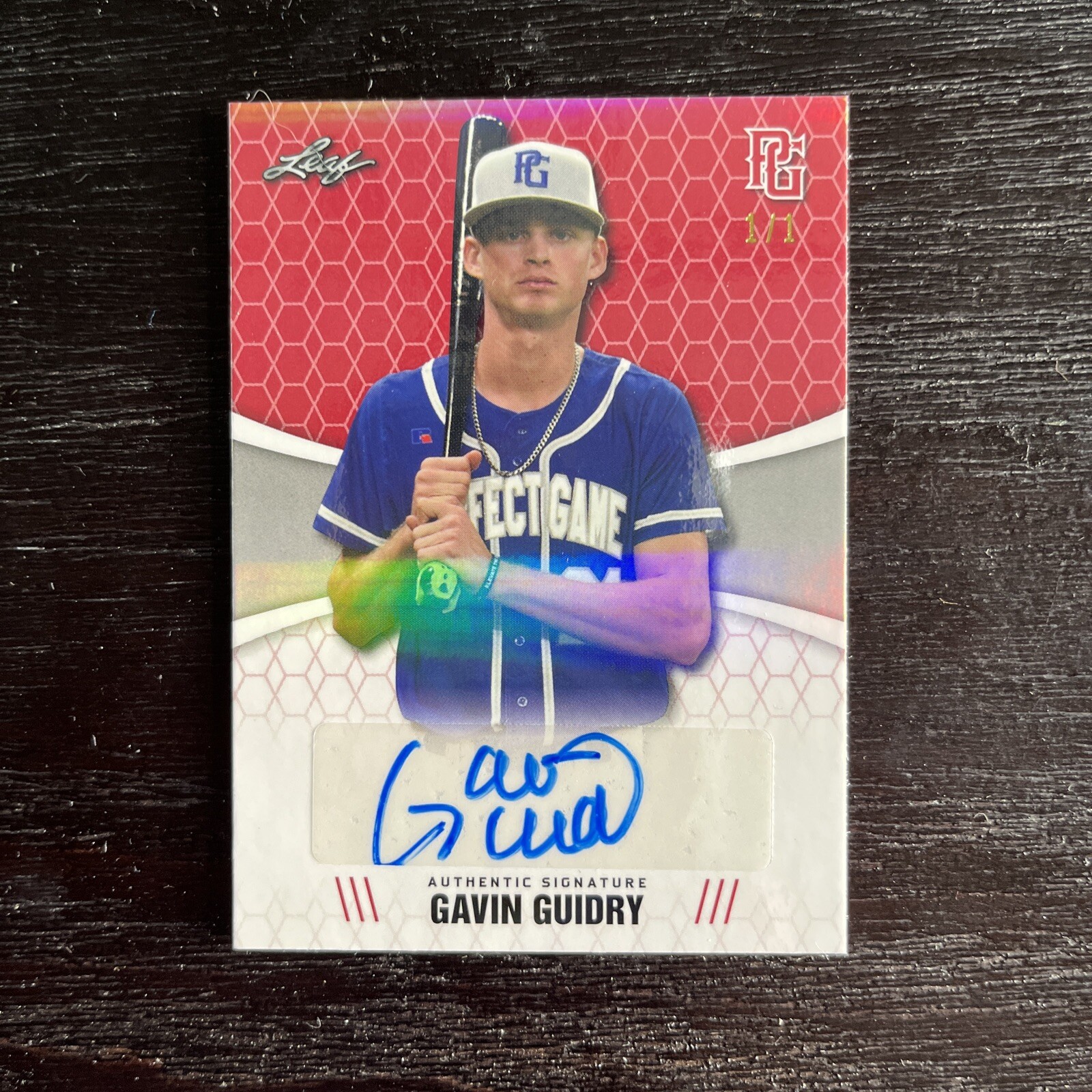 Gavin Guidry LSU Tigers Hero 2021 Leaf Perfect Game Shimmer auto ...