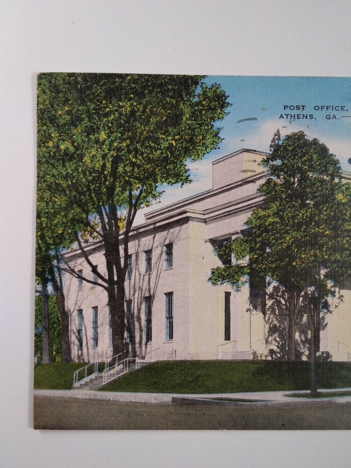 Georgia Postcard Early 1900s Rare Athens Post Office Stamp | eBay