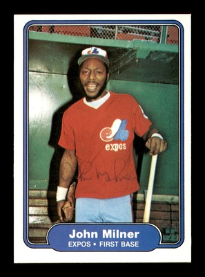 John Milner Auto Autographed Signed 1982 Fleer Card #197 Montreal Expos ...