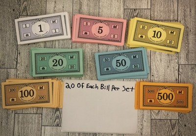 Deluxe Monopoly Money Game Replacement Bills Play Money Game Cash | eBay