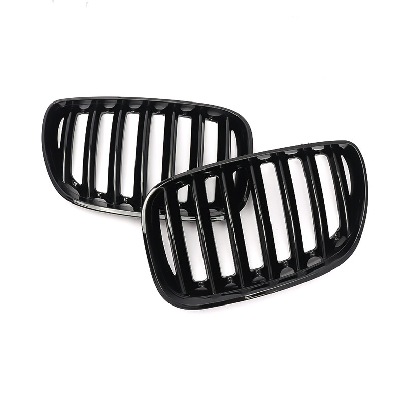 Pair For BMW X5 E53 SUV LCI Facelift Kidney Front Sport Grille Gloss ...